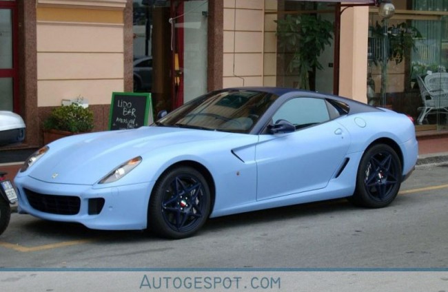 Baby blue Ferrari 599 GTB Fiorano "Blue-Jean" edition - SpeedLux